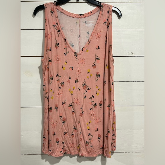 Lane Bryant | Tops | Lane Bryant Pink Floral Tank | Poshmark